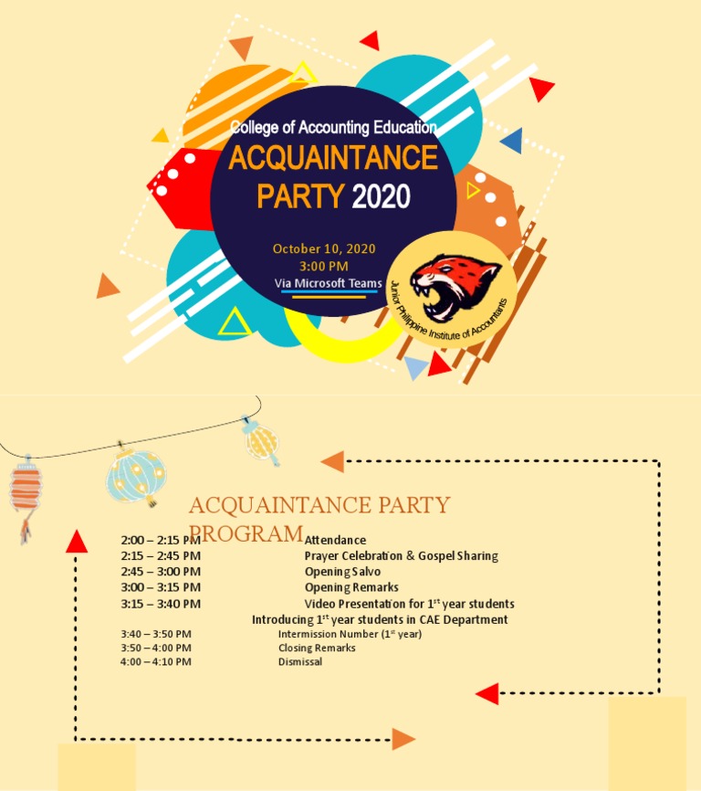College of Accounting Acquaintance Party 2020 | PDF