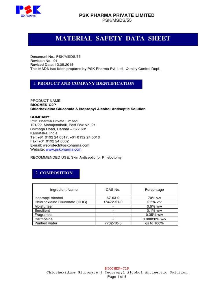 Biocheck C2P - PSK Pharma PDF | PDF | Allergy | Ethanol