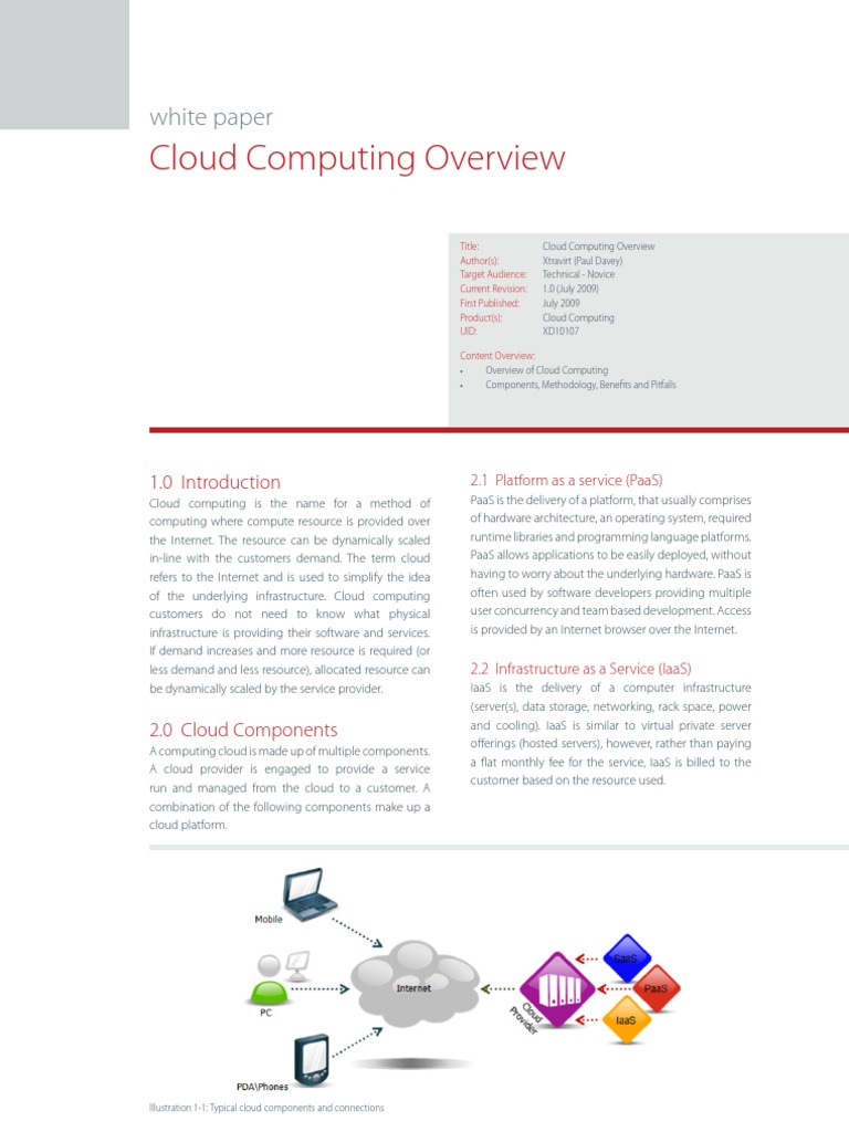 XD10107 Cloud Computing Overview | PDF | Platform As A Service | Cloud ...