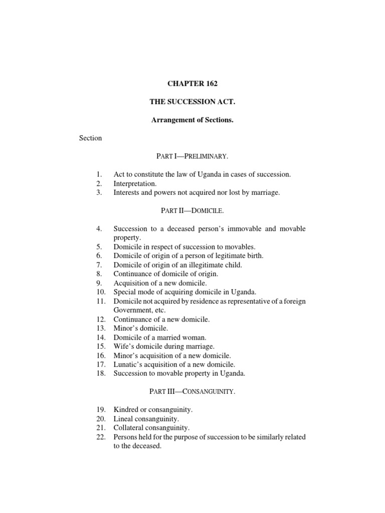 Uganda Succession Law Guide | PDF | Probate | Will And Testament