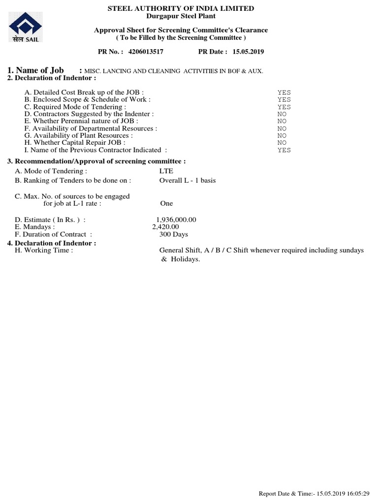 Screening Sheet | PDF