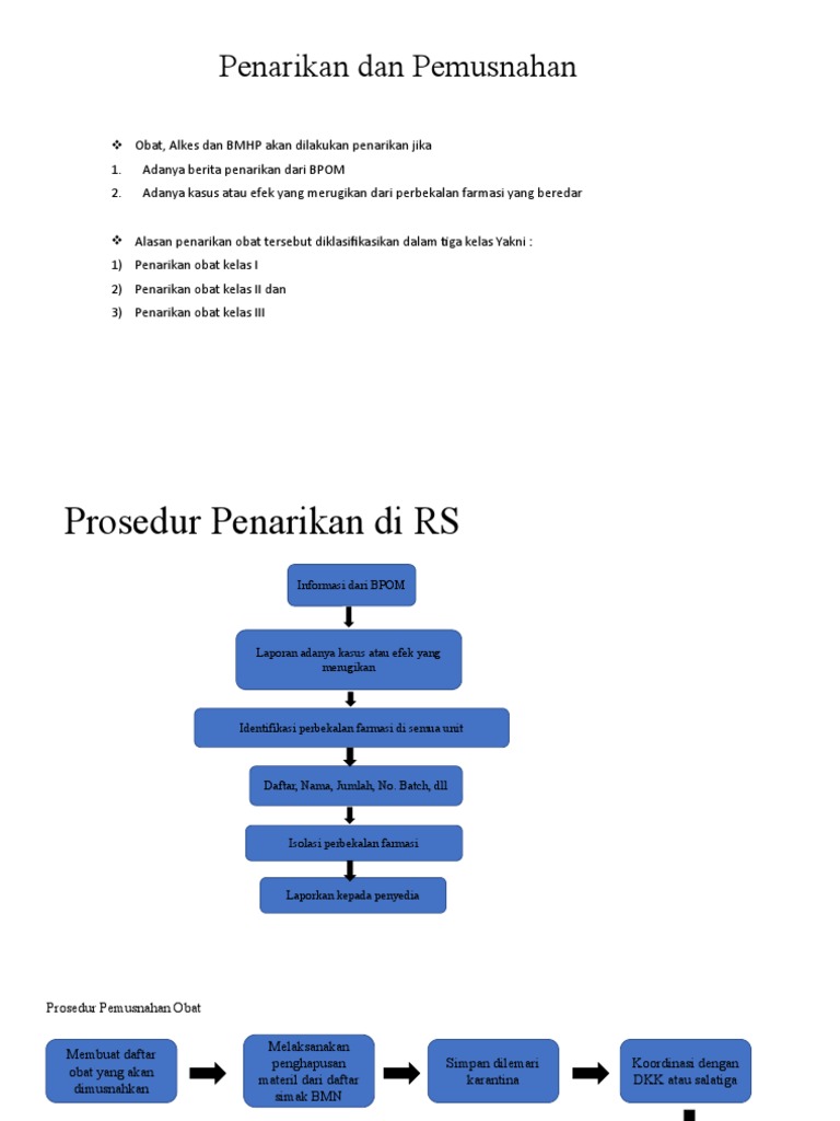 Penarikan Dan Pemusnahan | PDF