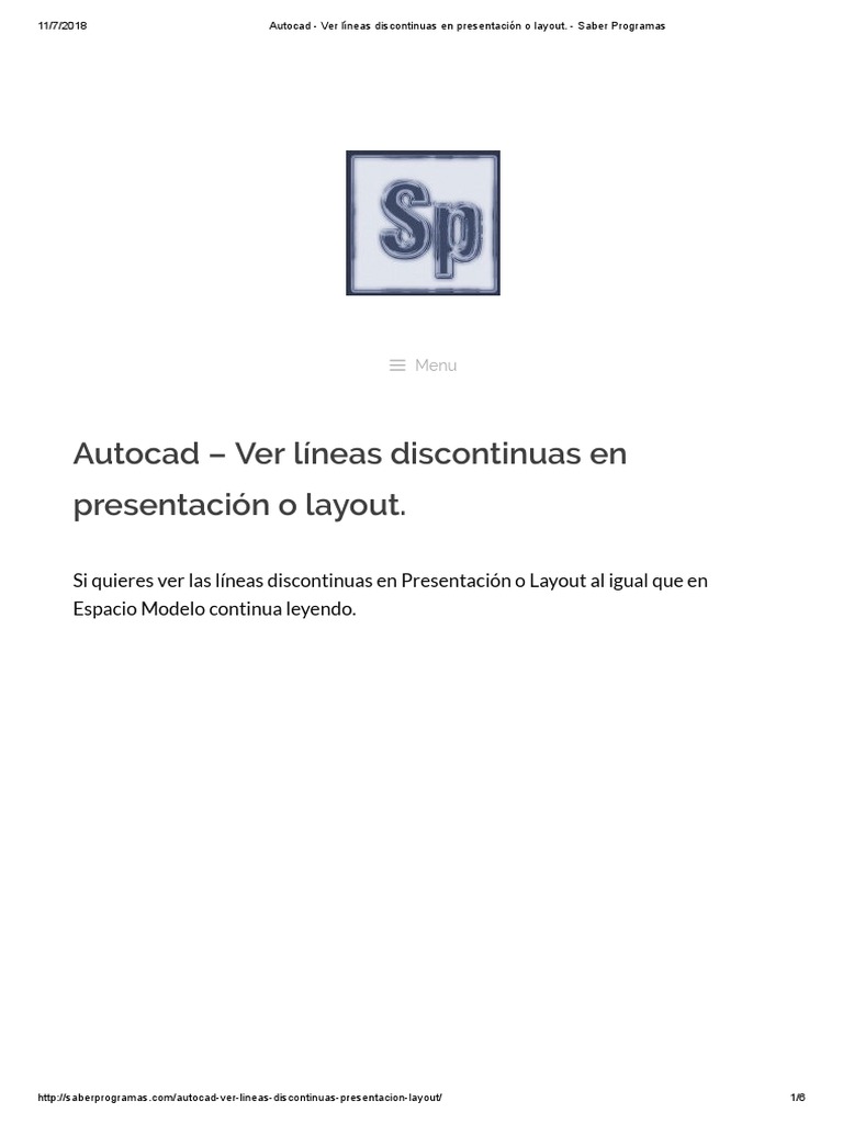 Líneas Discontinuas en Presentación o Layout de AUTOCASD | PDF | Informática | Software