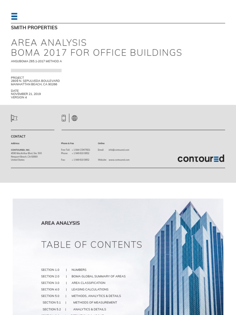 Area Analysis Boma 2017 For Office Buildings: Smith Properties | PDF ...