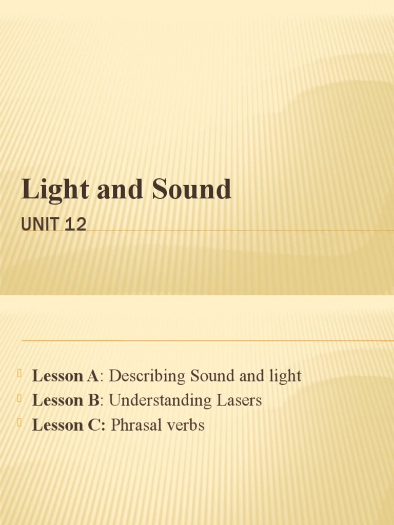 Understanding Light, Sound, and Lasers | PDF