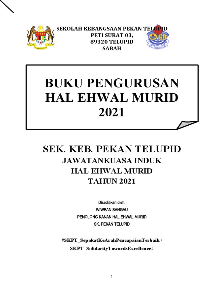 Buku Pengurusan HEM SK. PEKAN TELUPID 2021 | PDF
