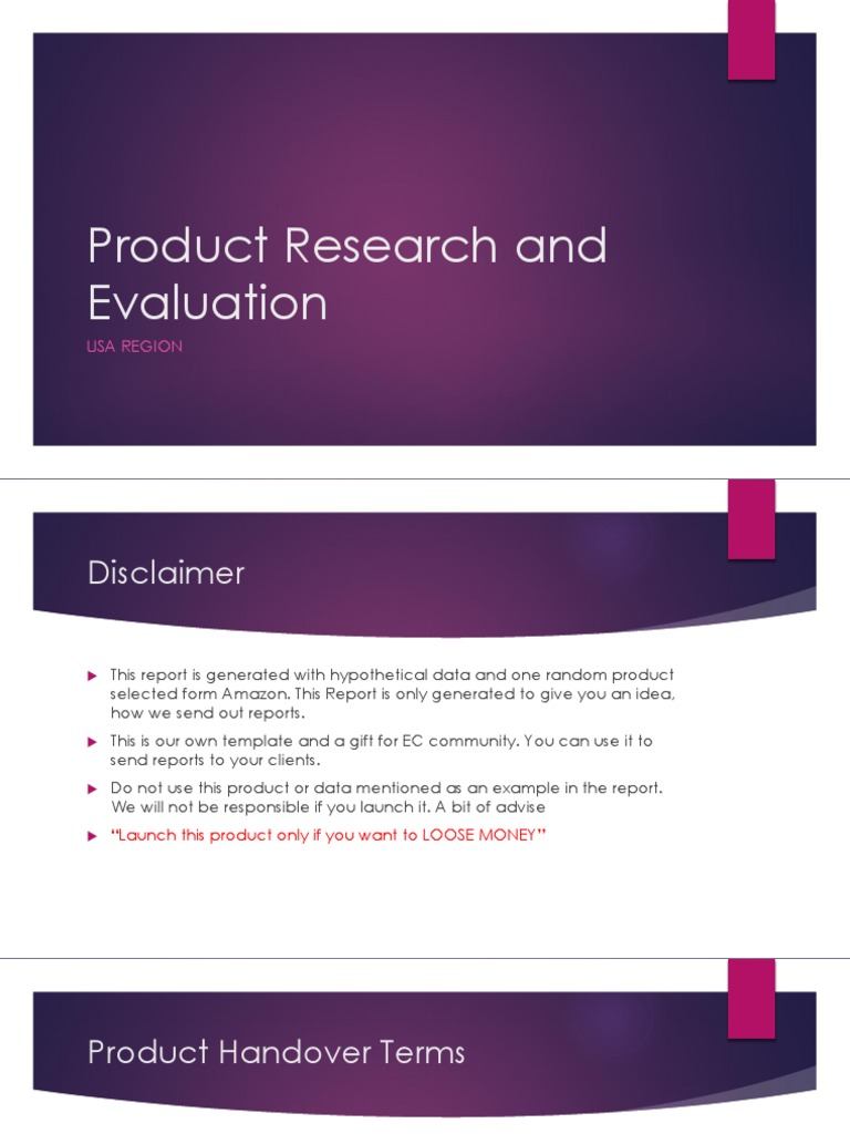 Amazon Product Research Report | PDF | Search Engine Optimization ...
