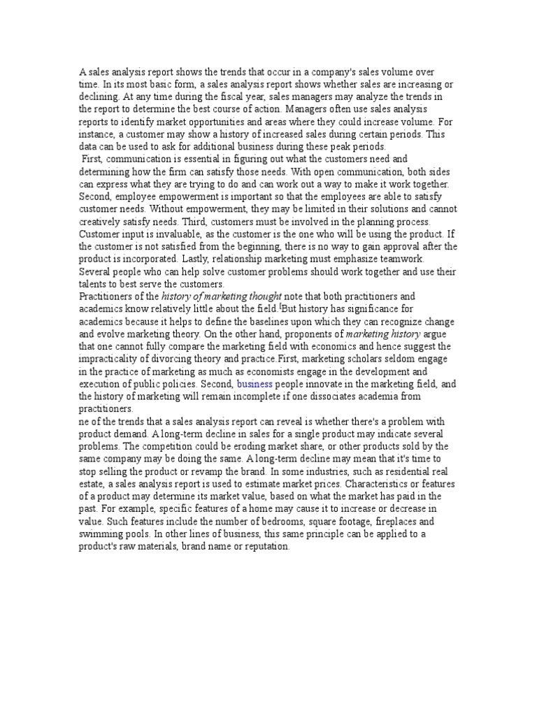 Sales History | PDF | Customer | Marketing