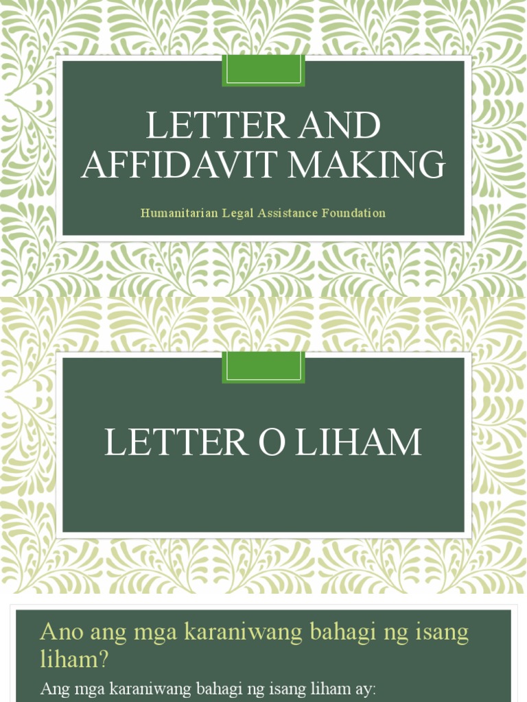 Letter and Affidavit Making (Updated) | PDF