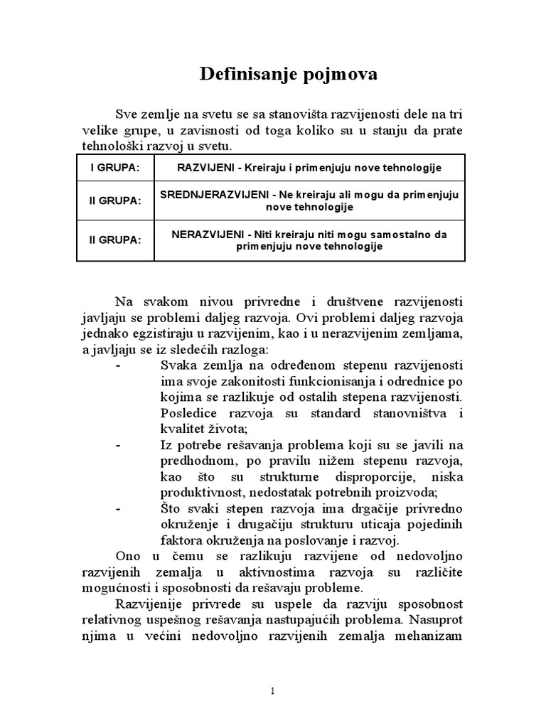 Definisanje Pojmova | PDF