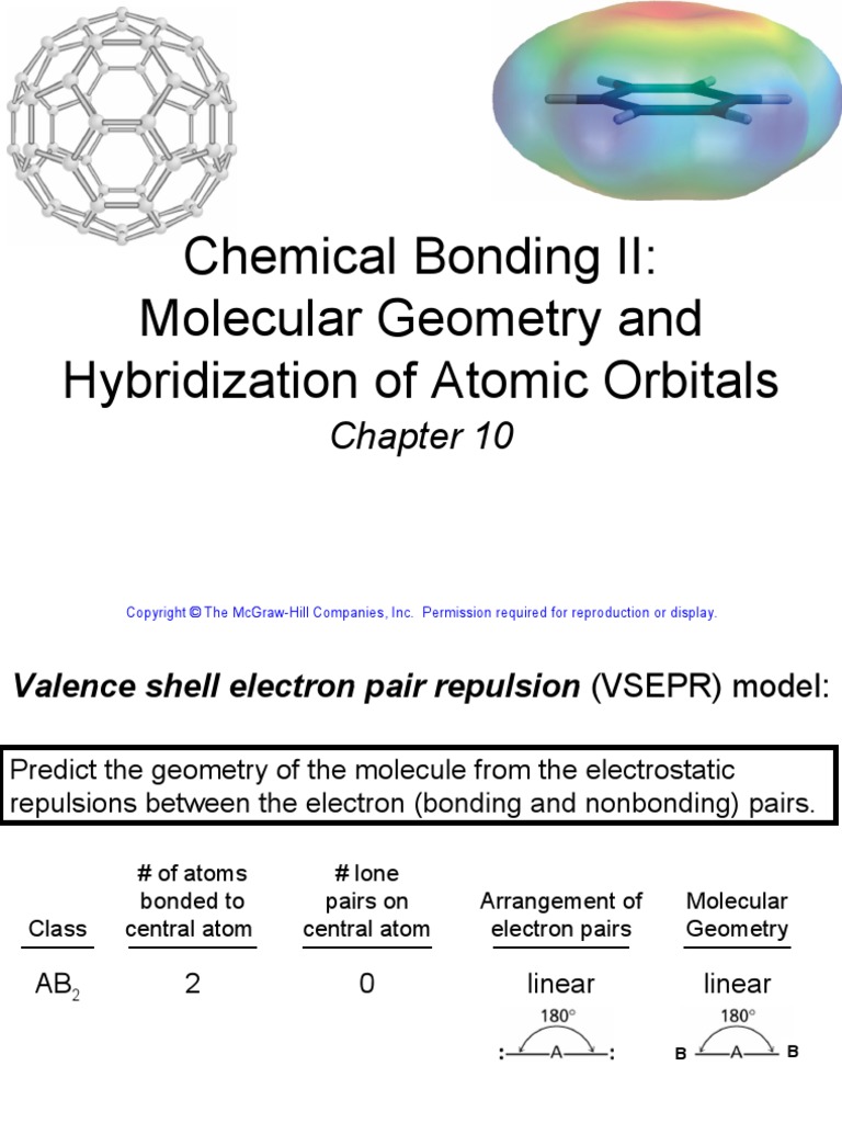 Chemical Bonding II: Molecular Geometry and Hybridization of Atomic ...