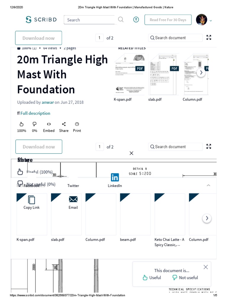 20m Triangle High Mast With Foundation - Manufactured Goods - Nature ...