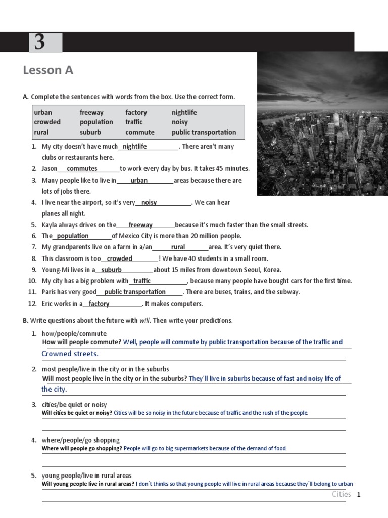 World English 2 - Workbook Unit 3 | PDF | Commuting | Trees