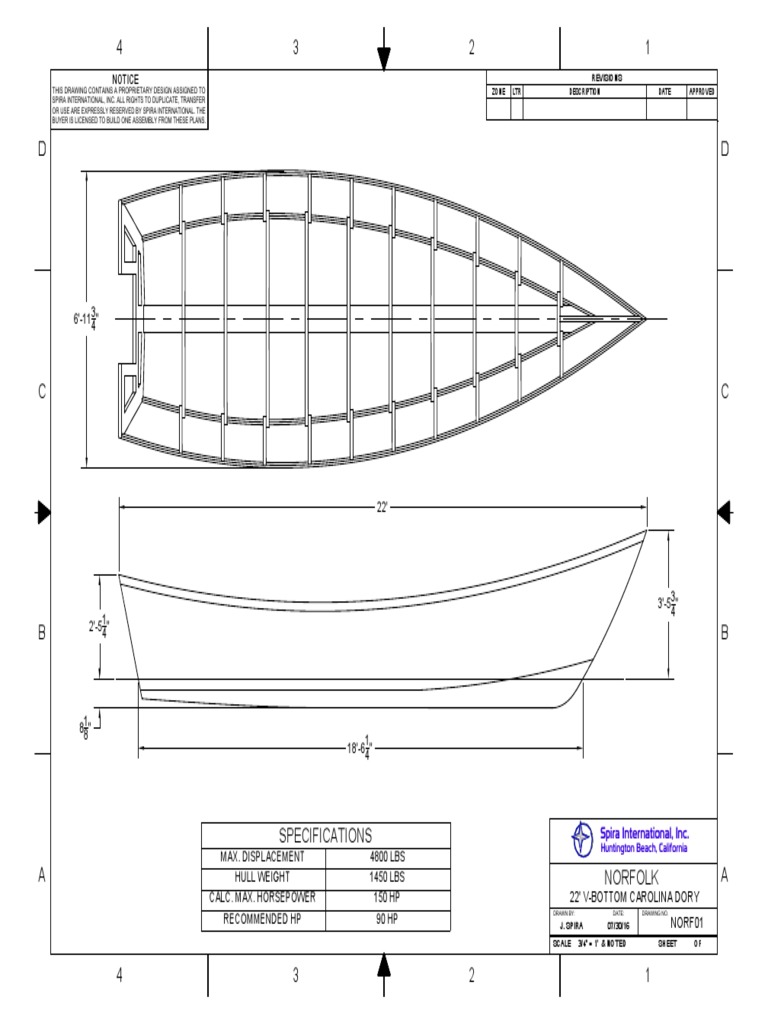 Construction Plans and Specifications for a 22-Foot V-Bottom Carolina ...