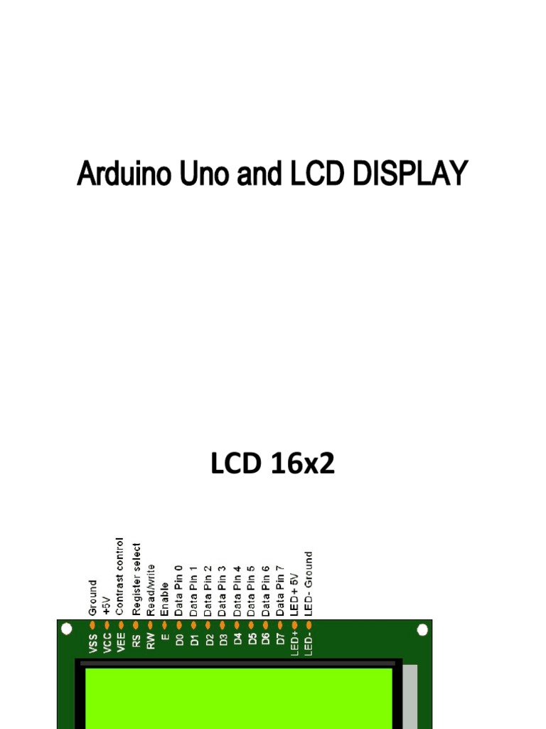 Arduino Uno and LCD DISPLAY | PDF | Liquid Crystal Display | Ultrasound