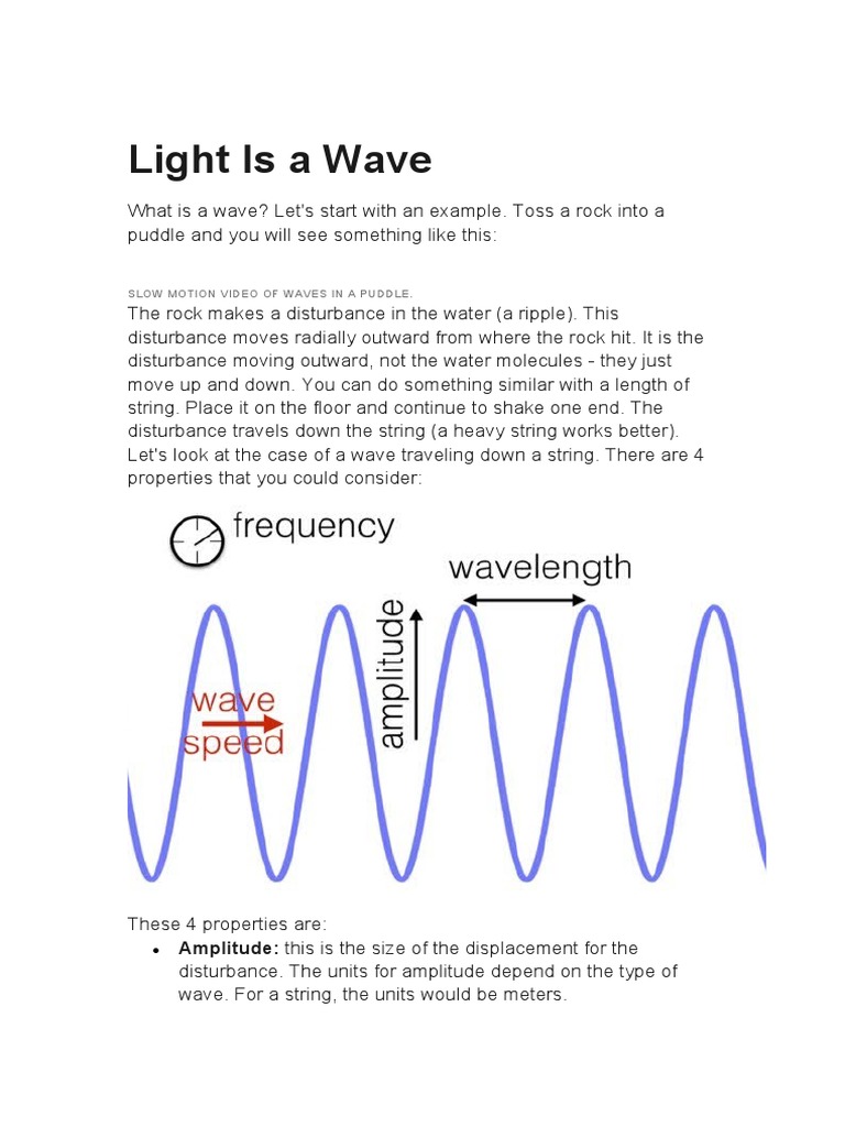 Properties of Light Waves Explained | PDF | Science & Mathematics