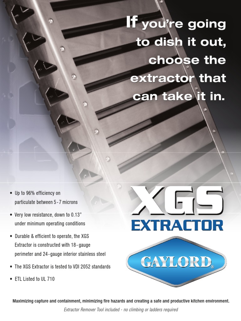 Gaylord XGS Extractor | PDF | Building Engineering | Nature