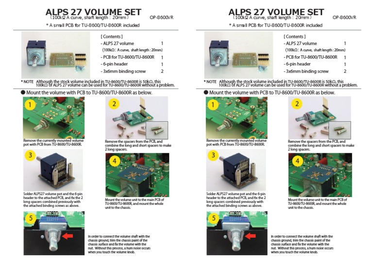 alps_pot_manual | PDF | Printed Circuit Board | Electronic Design