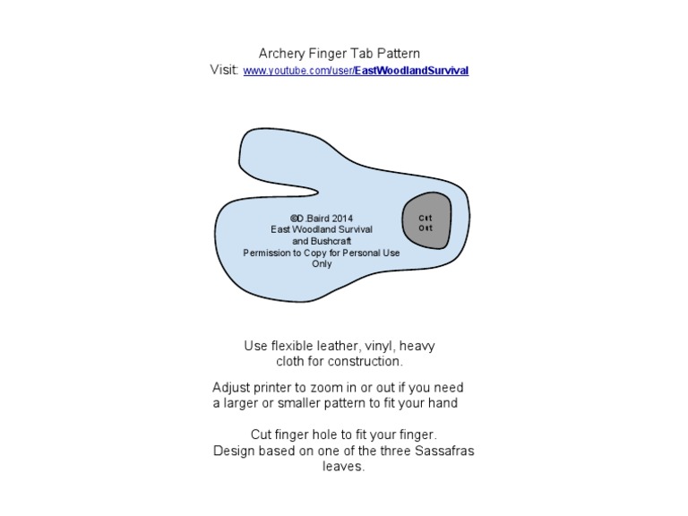 Archery Finger Tab Pattern PDF | PDF