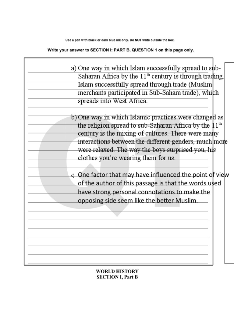 SAQ Practice 1.2 (A) | PDF | History