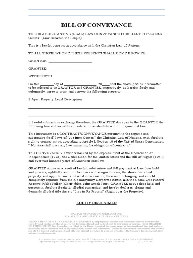 3.bill of Conveyance | PDF | Fee Simple | Ethical Principles