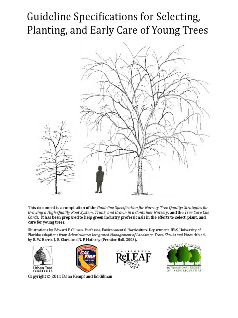 Guideline Specivications For Selecting, Planting, and Early Care of ...