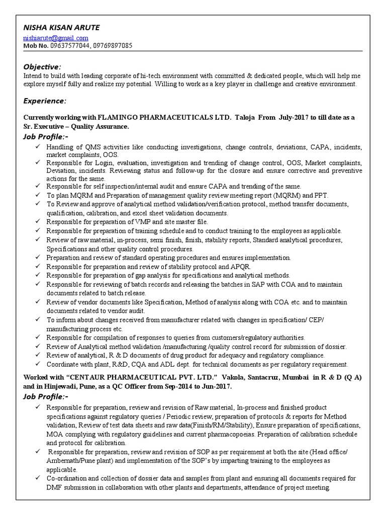 Nisha.A Resume | PDF | Verification And Validation | Specification ...