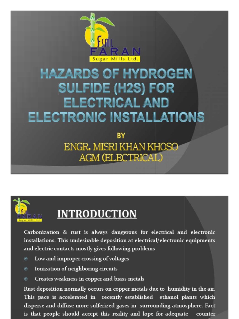 Hazards of Hydrogen Sulfide (H2S) | PDF | Biogas | Anaerobic Digestion