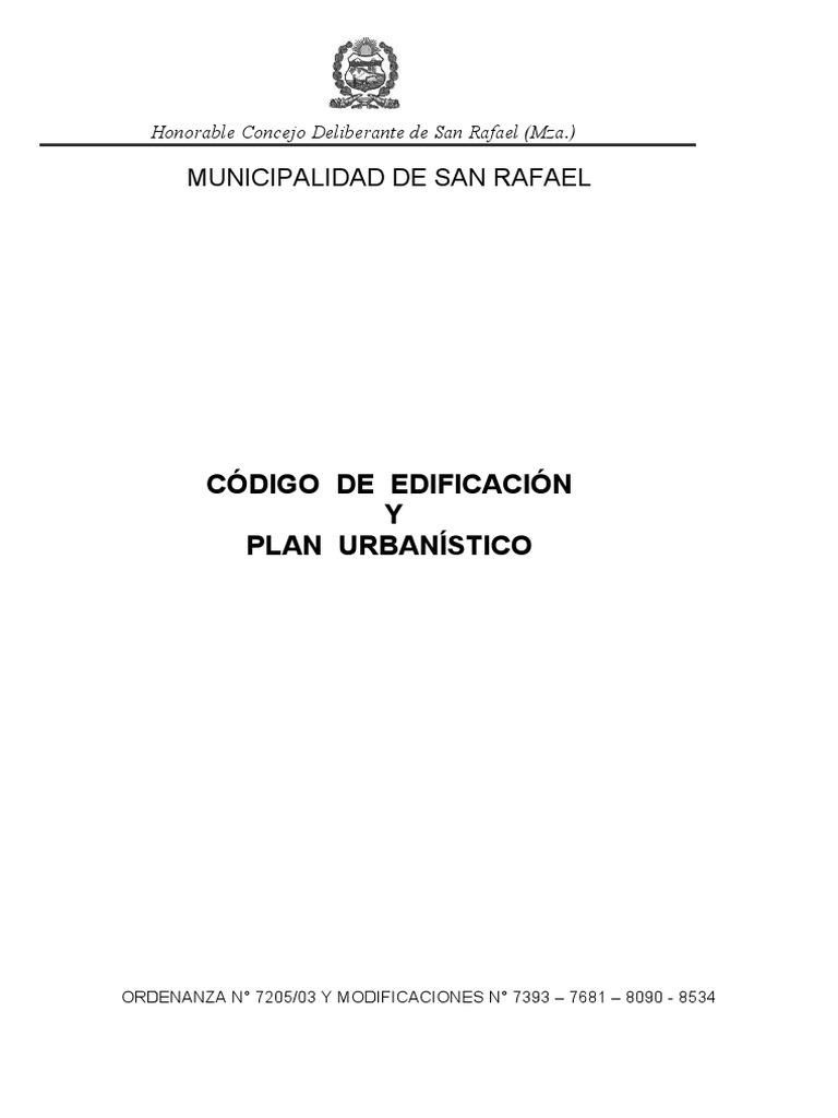 Código de Edificación de San Rafael Mendoza | PDF | Demolición | Chimenea