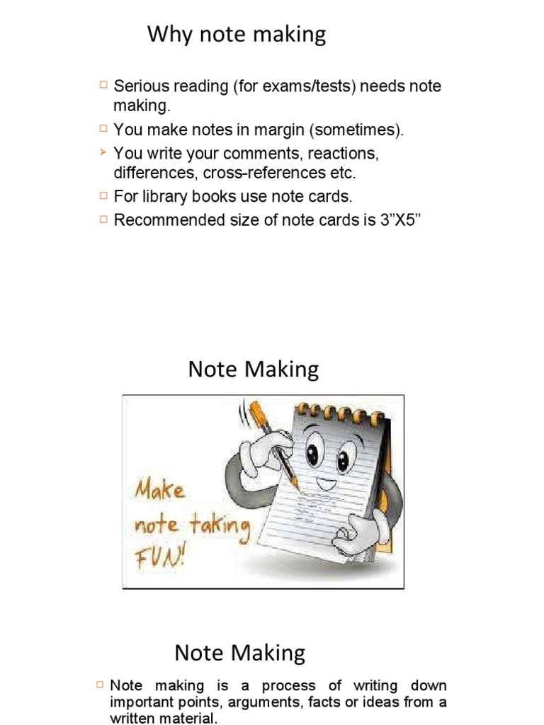 Importance of Note Making for Students | PDF | Test (Assessment ...