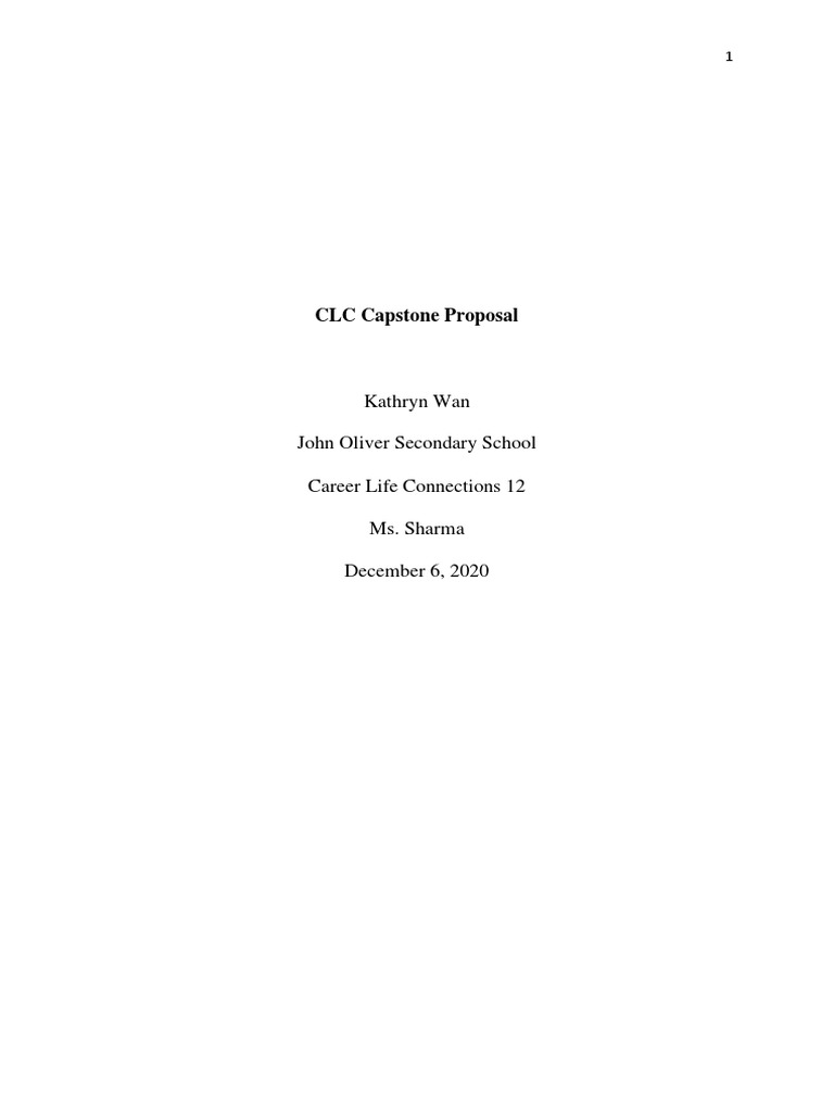 CLC Capstone Proposal | PDF
