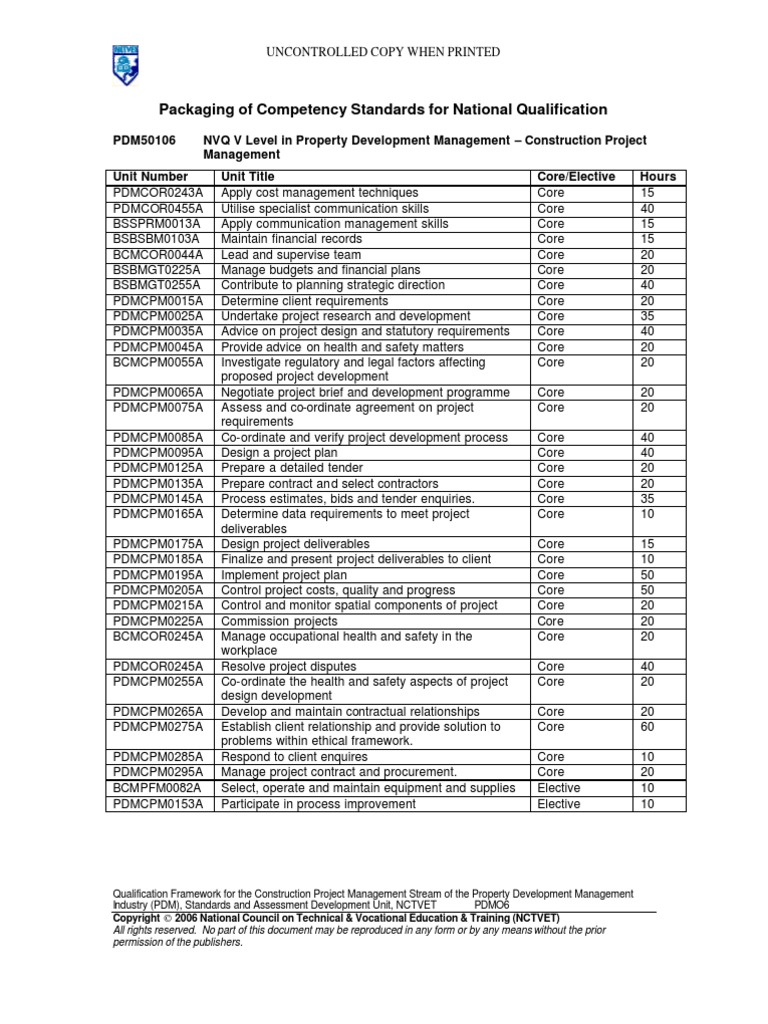Construction Project Management Competencies | PDF