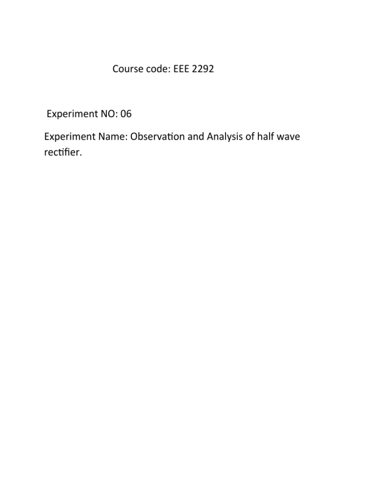 Experiment 06 | PDF
