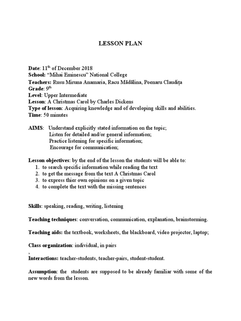 Lesson Plan 9 I | PDF | Conversation | Lesson Plan