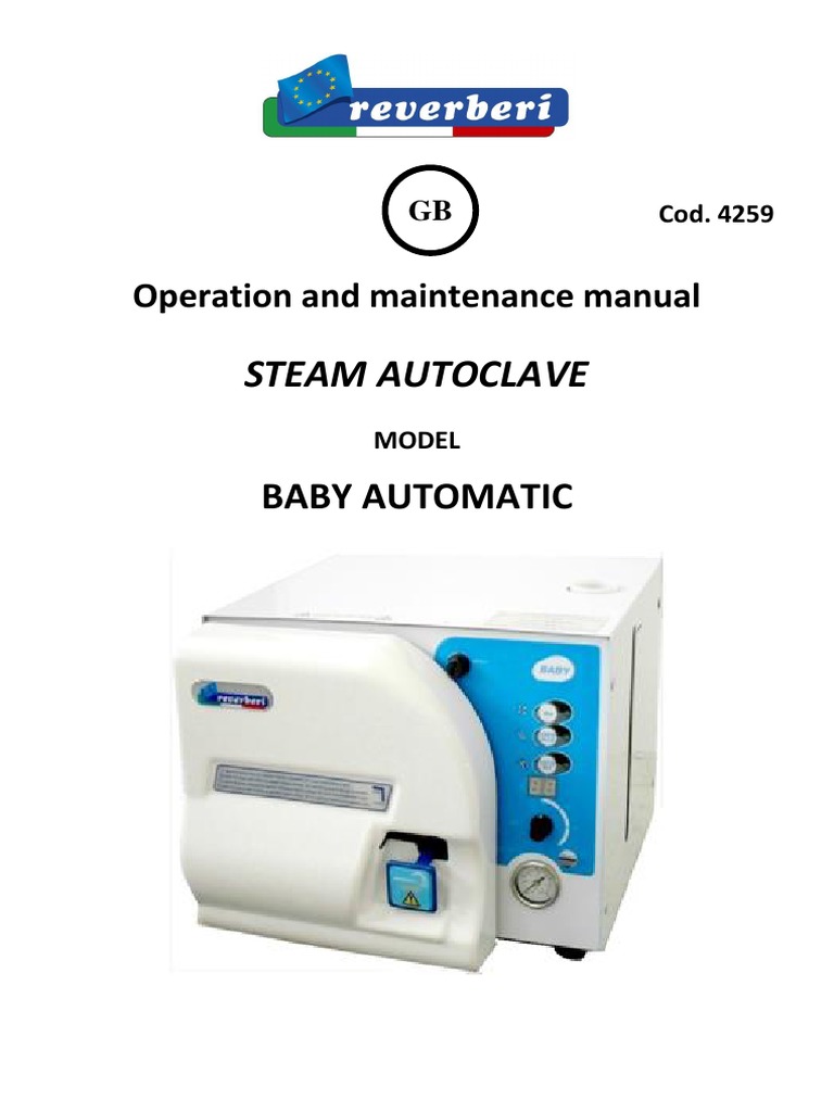Steam Autoclave: Operation and Maintenance Manual | PDF | Sterilization ...