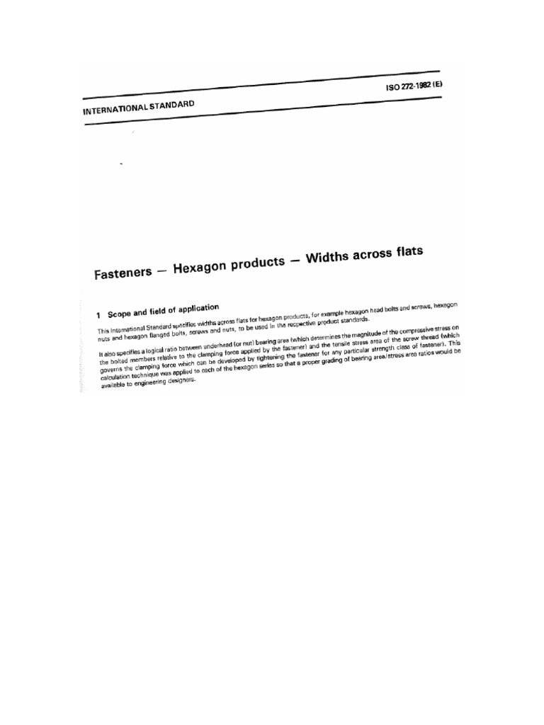 ISO 272 Hex Sizes | PDF