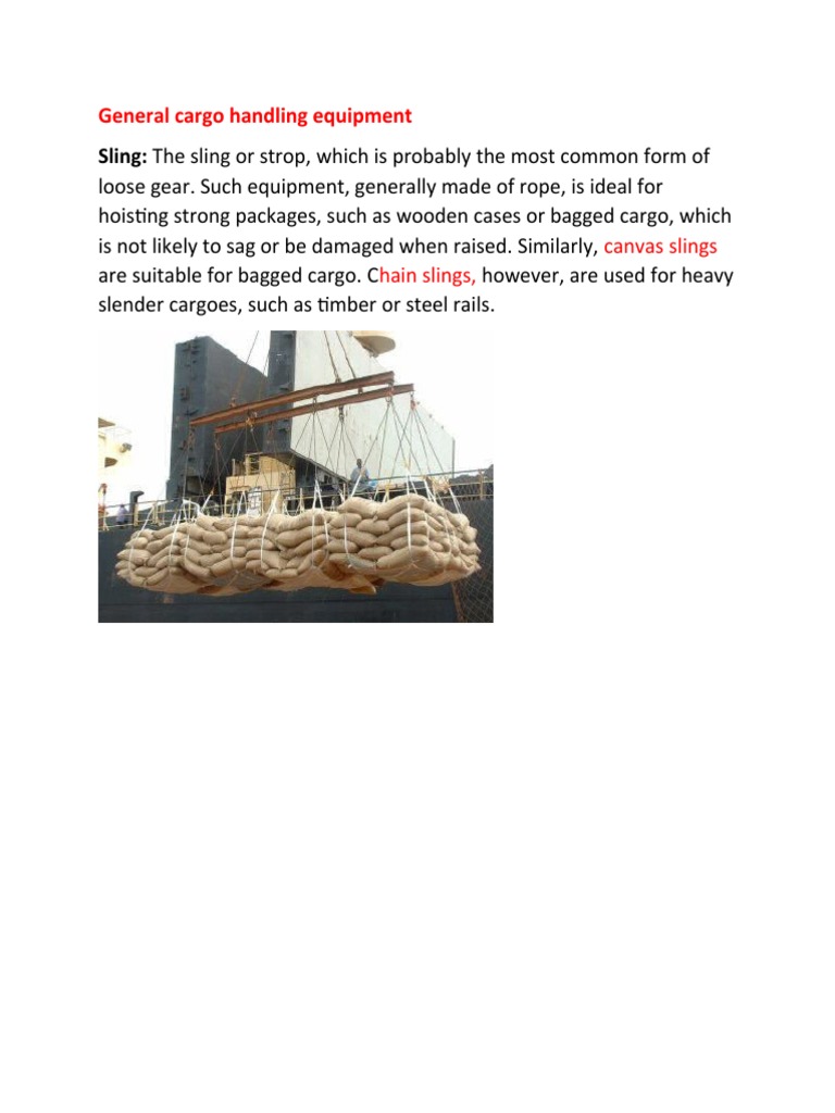 General Cargo Handling Equipment | PDF