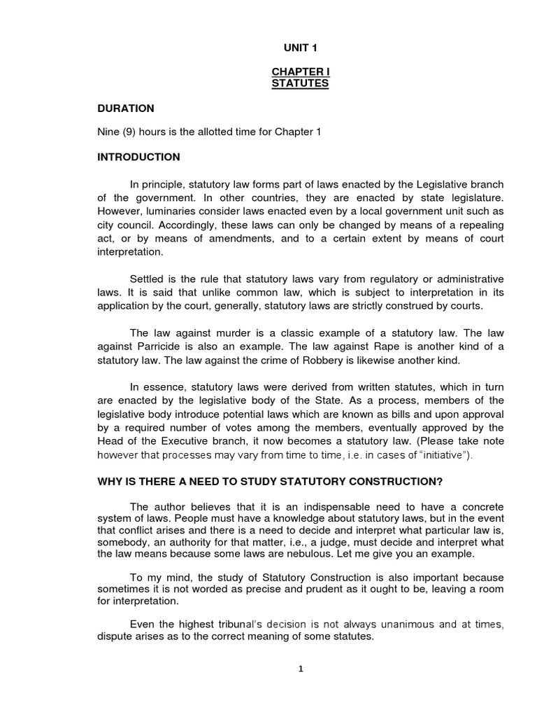 Module in Statutory Construction | PDF | Statutory Interpretation ...
