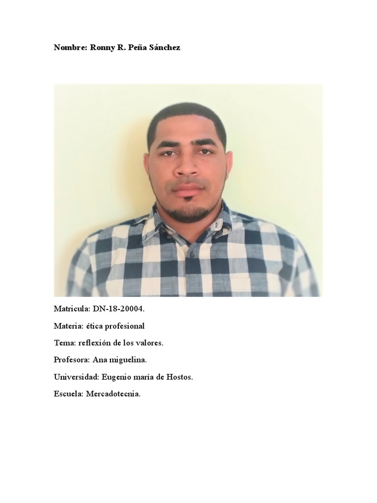 Reflexion de Los Valores | PDF | Dignidad | Actitud (psicología)