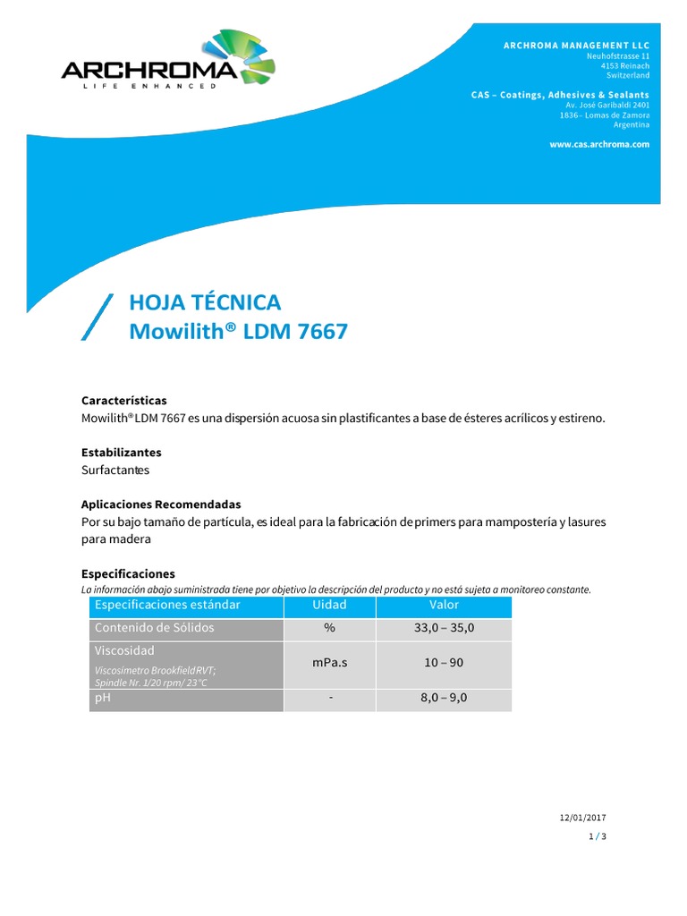 Mowilith LDM 7667 - Rev - 04 | PDF