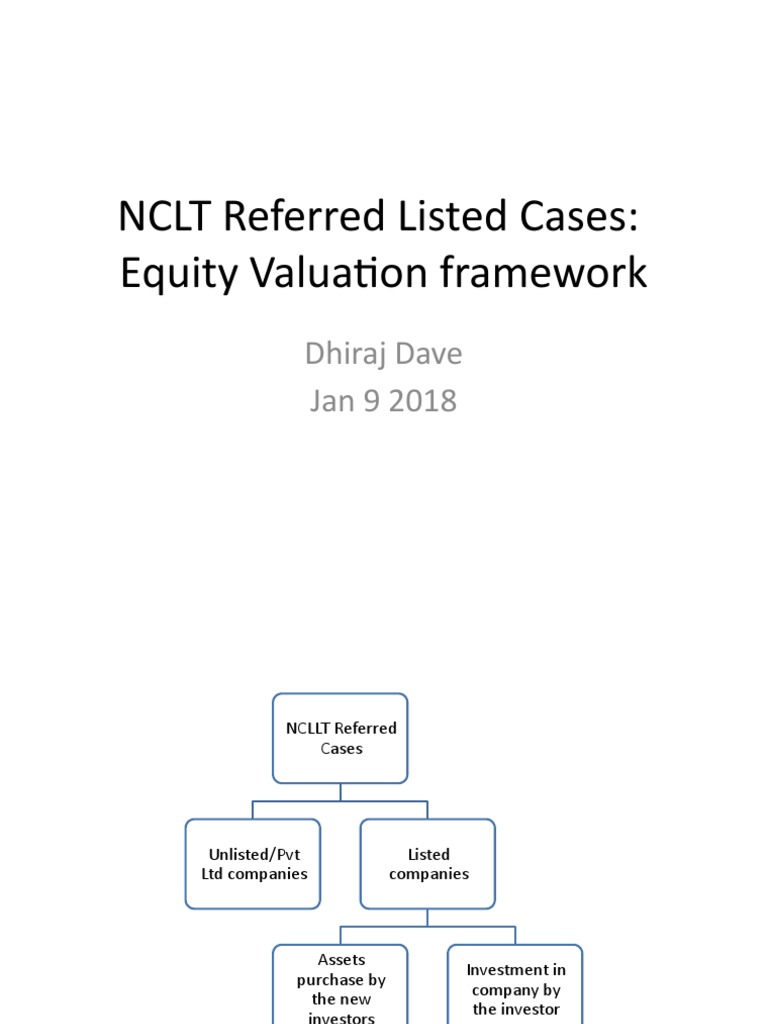 NCLT Cases Valuation Jan 2018 | PDF | Equity (Finance) | Valuation ...