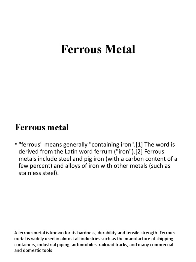 Understanding Ferrous Metals and Properties | PDF | Deformation ...