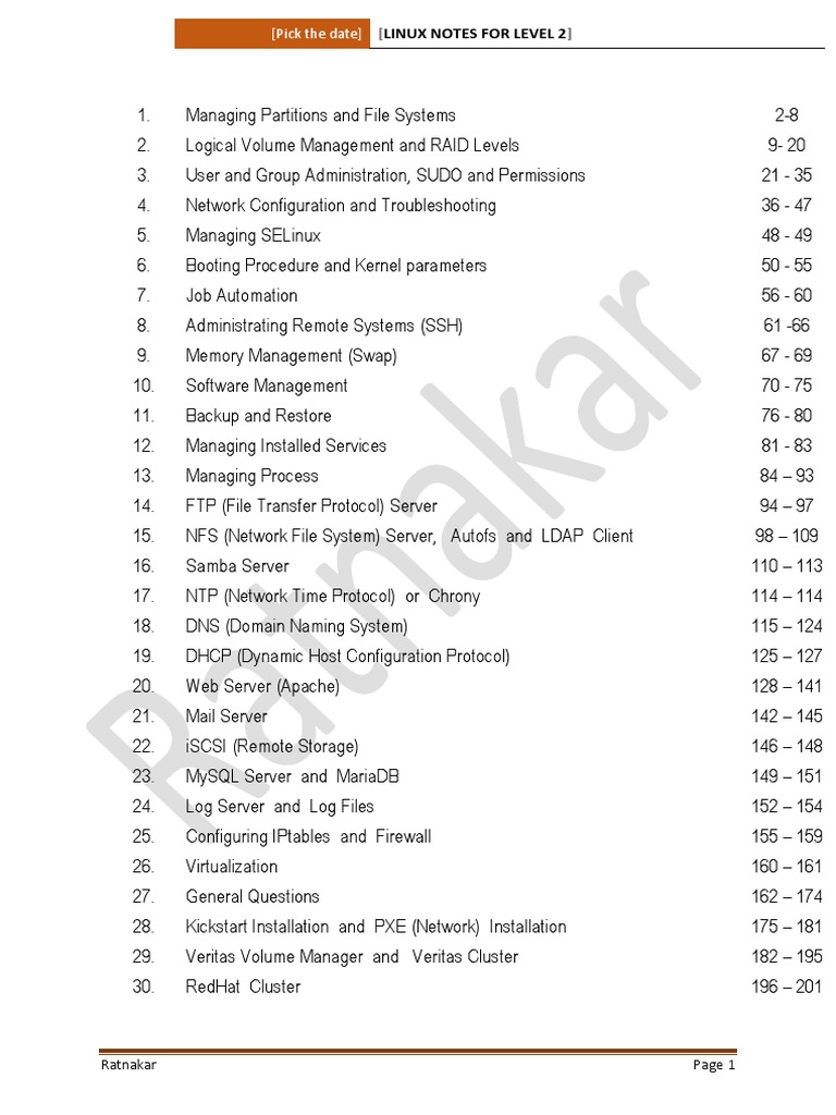 Linux Interviewquestions For Level 2 By Ratnakar 1 1 Pdf File