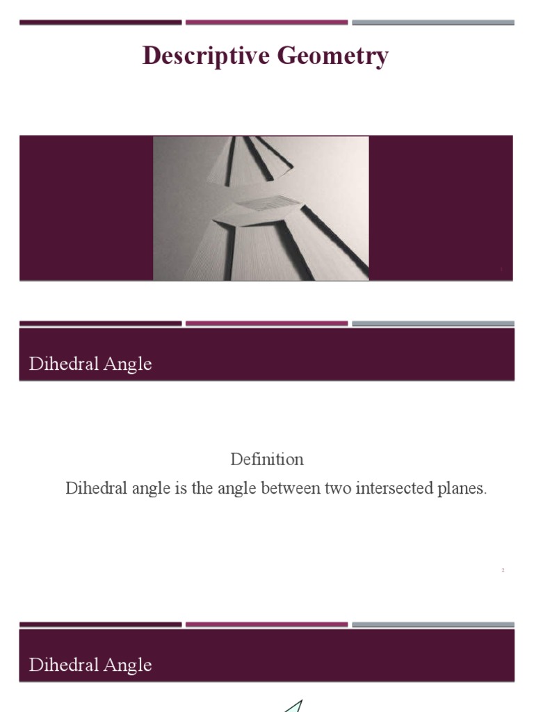 Descriptive Geometry (Dihedral Angle) | PDF | Angle | Plane (Geometry)