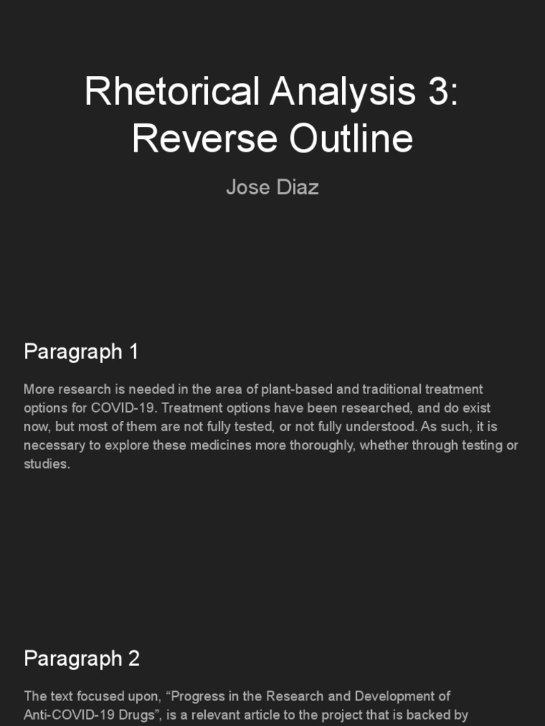 Jose Diaz - Reverse Outline | PDF