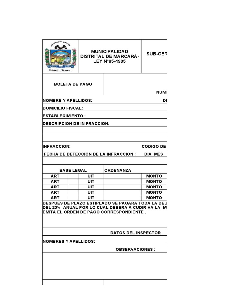 Boleto de Multas | PDF