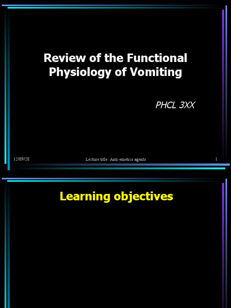 Understanding Vomiting and Anti-emetics | PDF | Vomiting | Human Anatomy