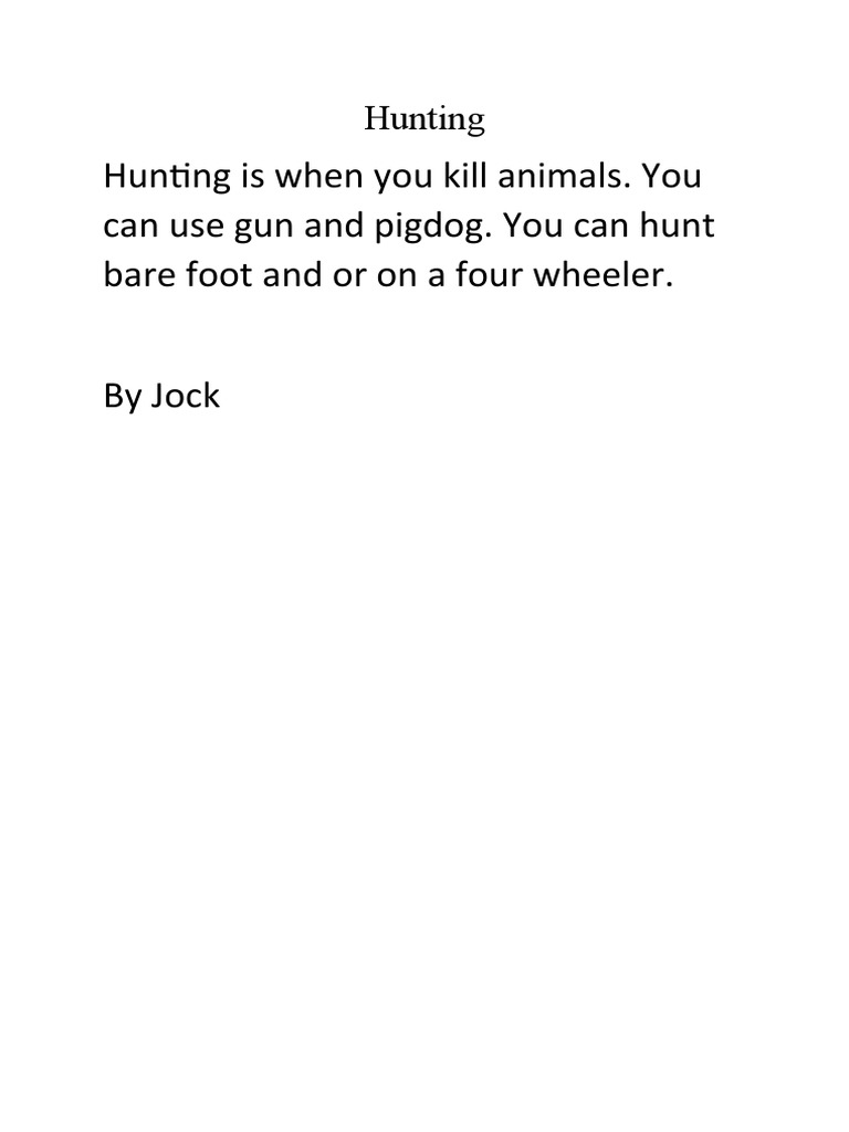 Basics of Hunting Techniques | PDF