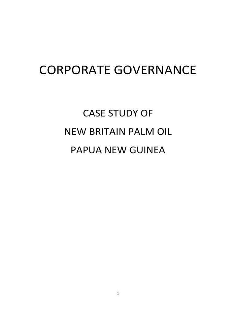 Corporate Governance - Case Study of NBPOL - Ivan Larry Ivarapou | PDF ...