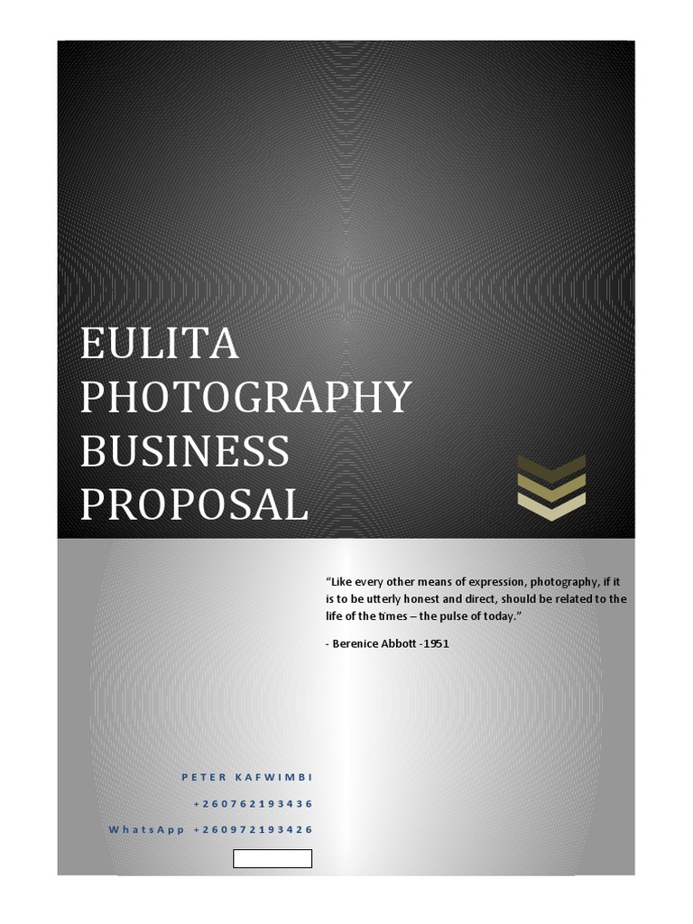 Eulita Photography Business Proposal | PDF | Photograph | Photographer